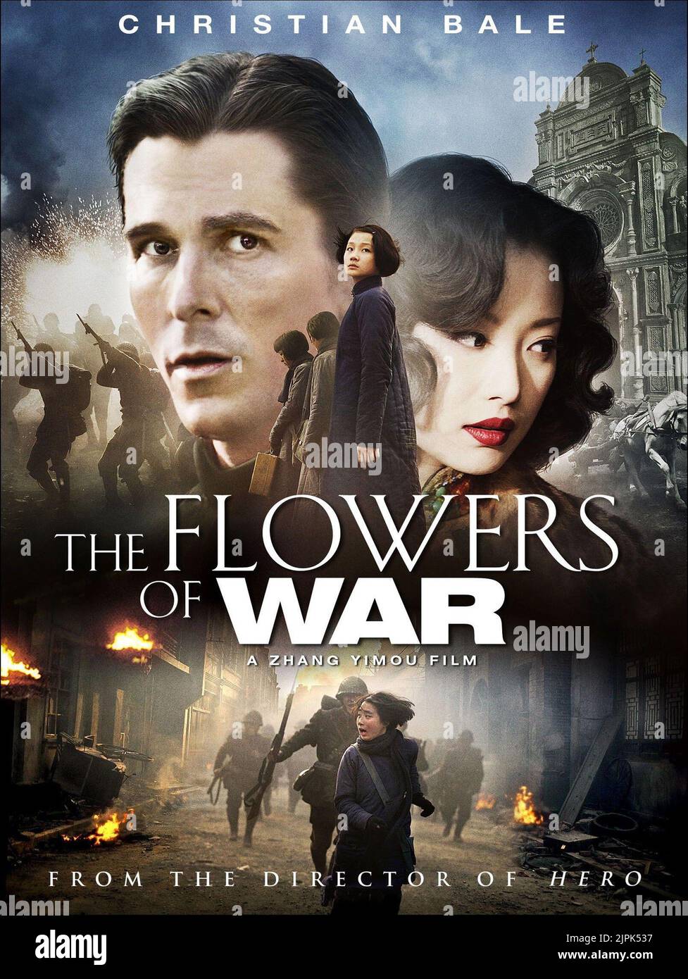 CHRISTIAN BALE, XINYI ZHANG, NI NI POSTER, THE FLOWERS OF WAR, 2011 ...