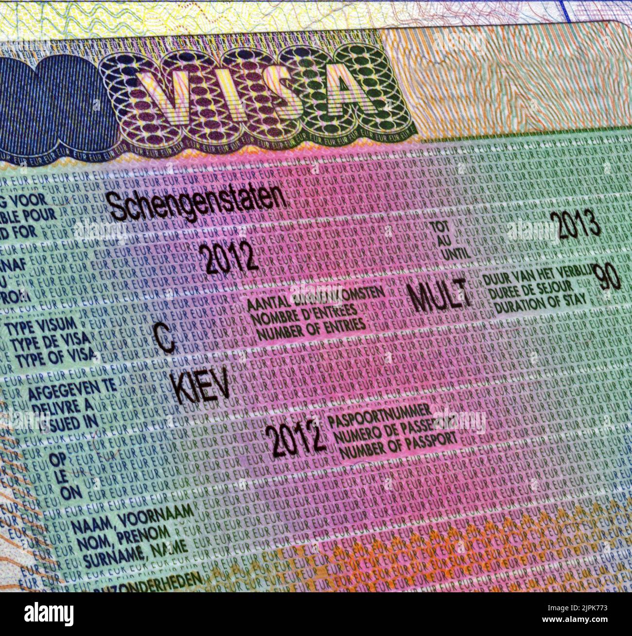 Schengen visa for ukrainian citizen, business travel document, europe ...