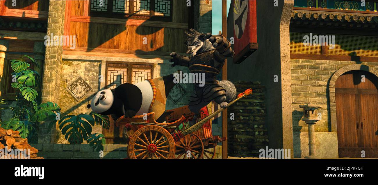 PO THE PANDA, WOLF BOSS, KUNG FU PANDA 2, 2011 Stock Photo - Alamy