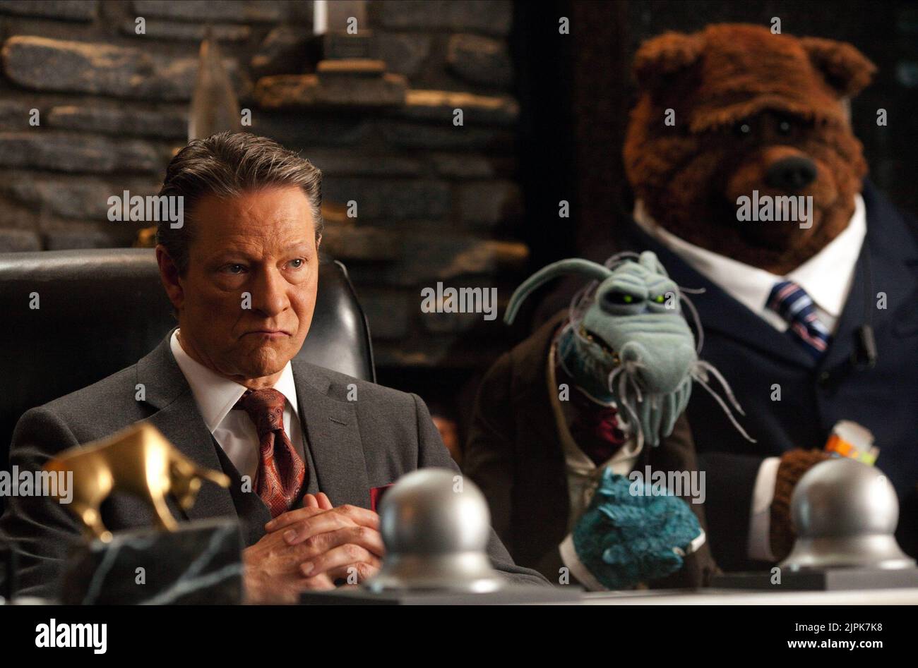 CHRIS COOPER, UNCLE DEADLY, BOBO THE BEAR, THE MUPPETS, 2011 Stock ...