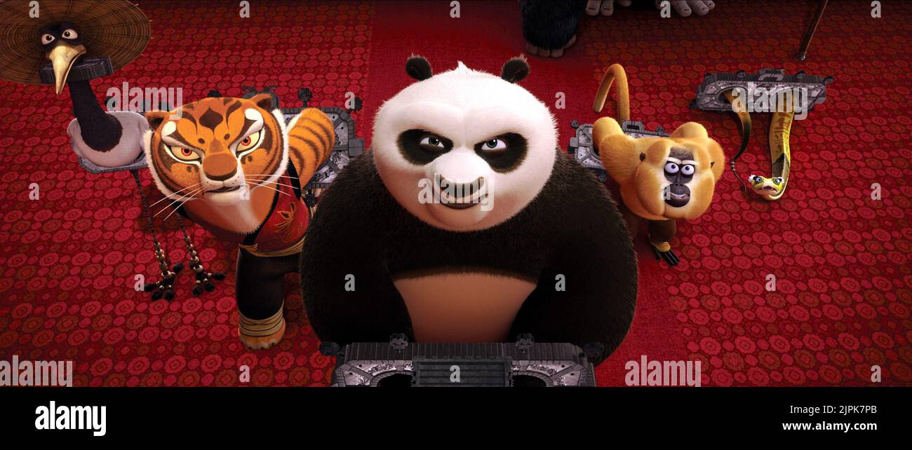 CRANE,TIGRESS,PANDA,MONKEY,VIPER, KUNG FU PANDA 2, 2011 Stock Photo - Alamy