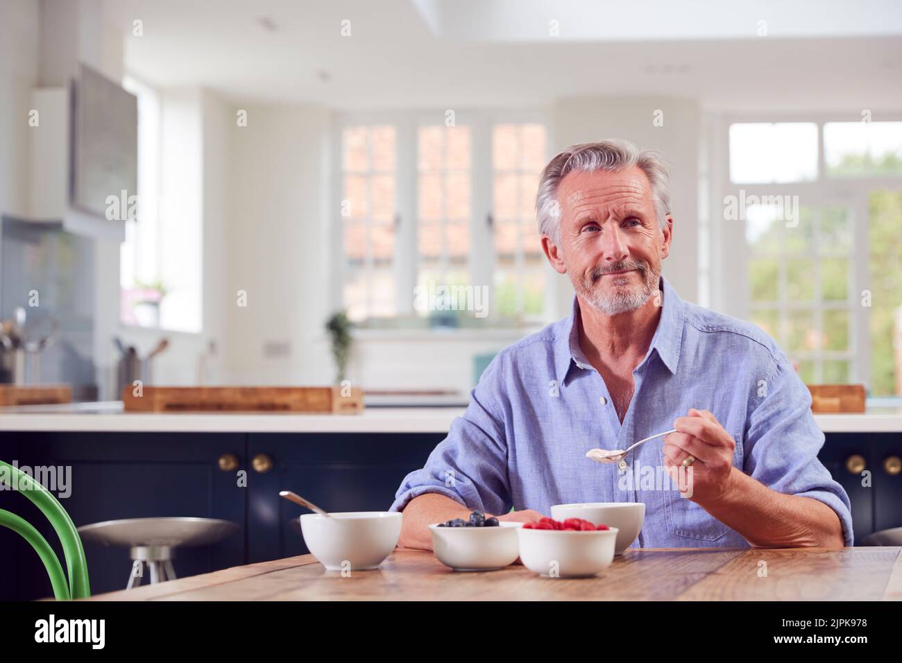 senior, eating, kitchen, breakfast, cereal, elderly, old, seniors, eat ...
