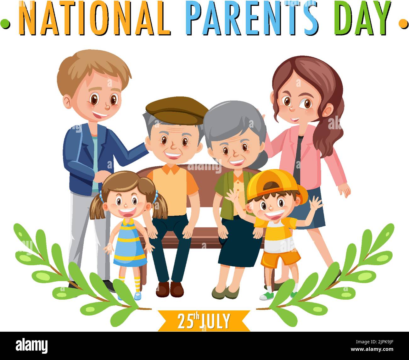 National Parents Day poster design with cartoon character illustration ...