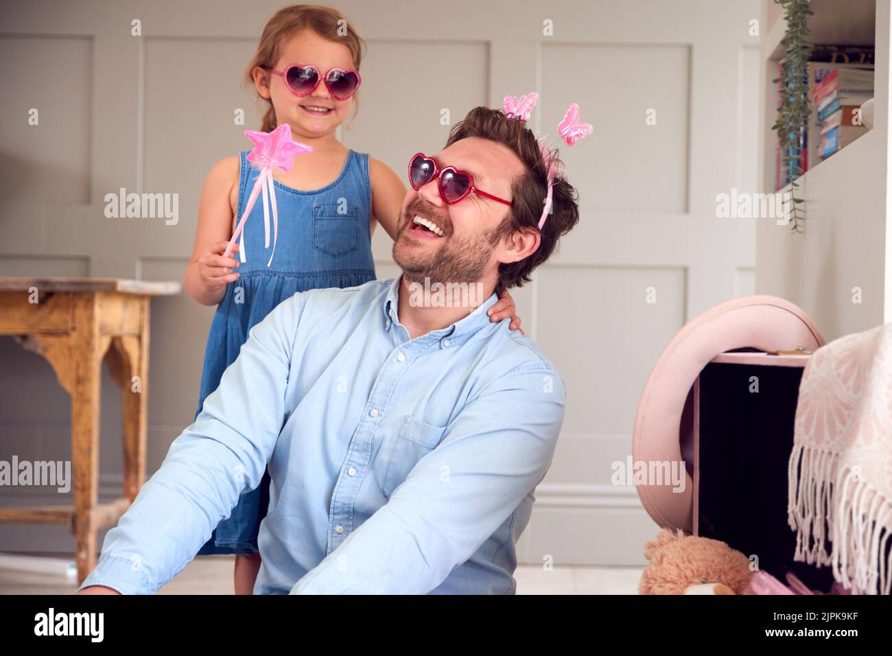 father, fun, daughter, dress up, magic wand, dad, fathers, funs ...