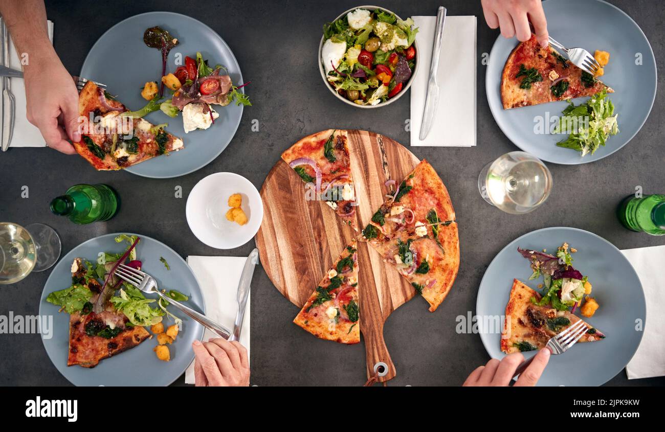 4 pizzas hi-res stock photography and images - Alamy