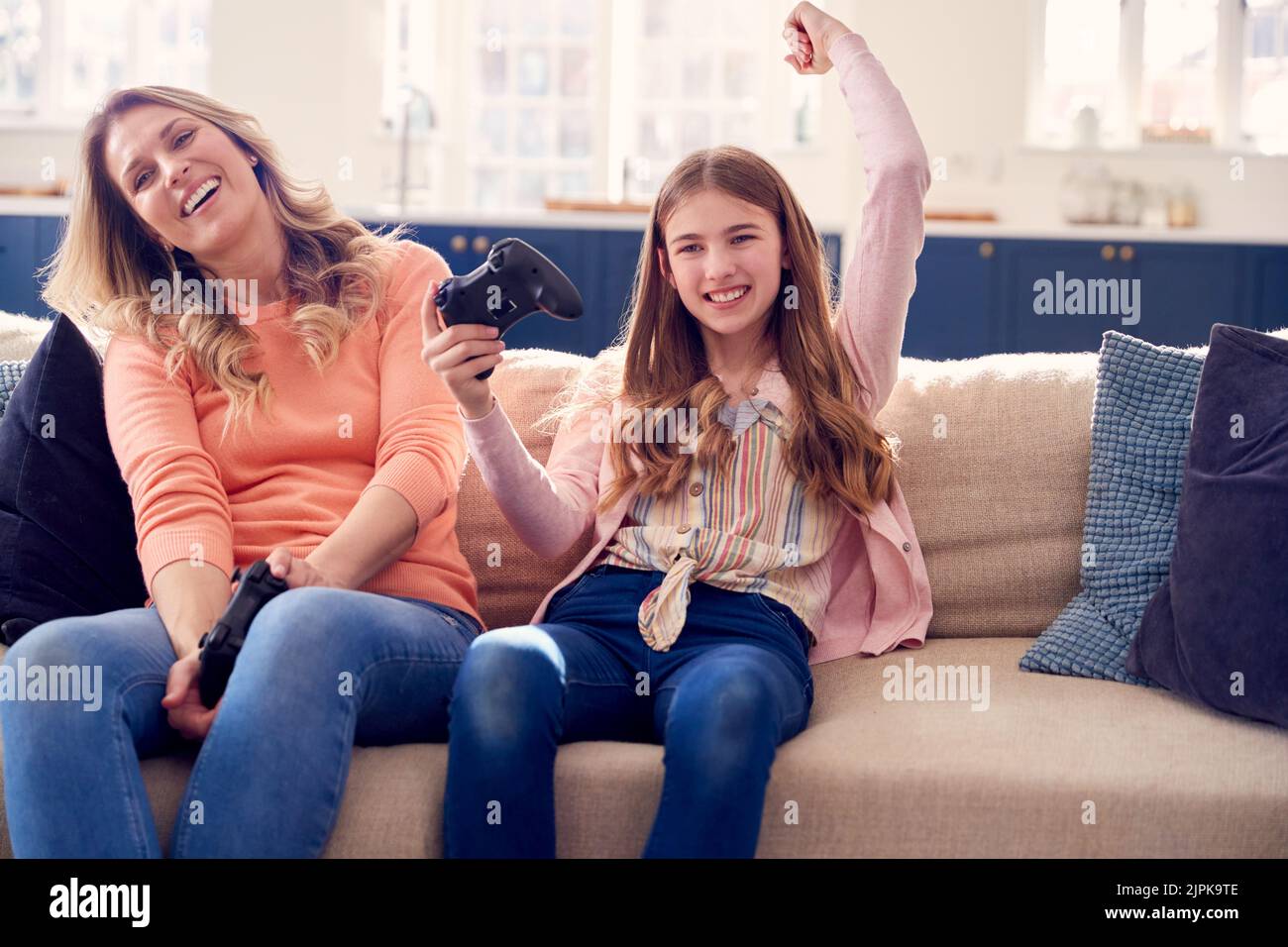 Mom cheering child hi-res stock photography and images - Alamy