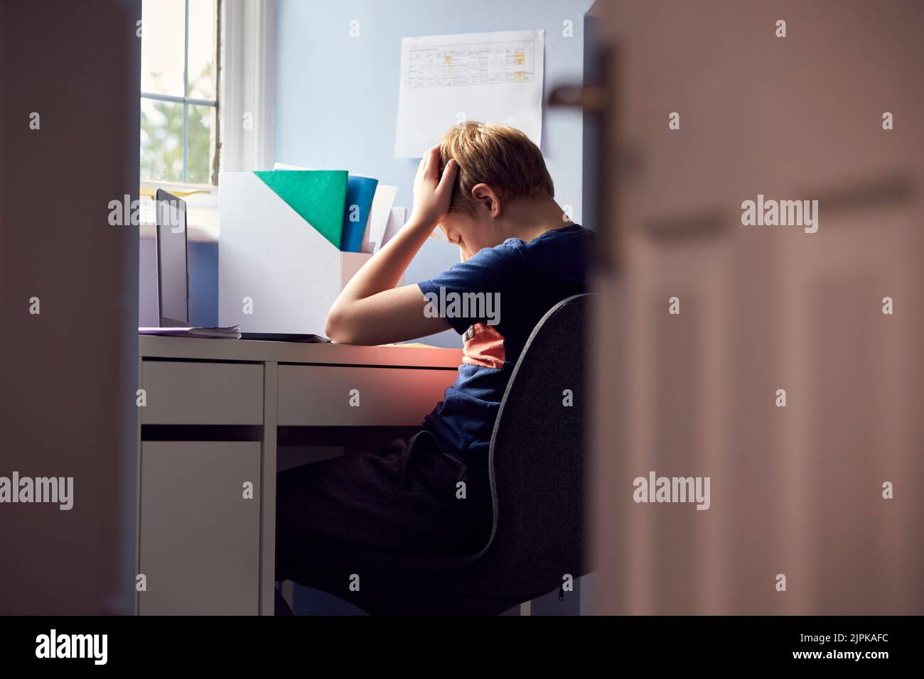boy, bored, desk, homework, boys, boreds, desks, homeworks Stock Photo ...