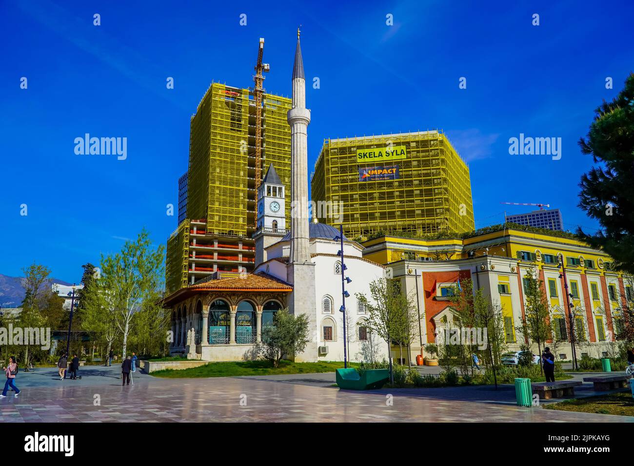 The beautiful exterior The Et'hem Bey Mosque in Skanderbeg Square in ...