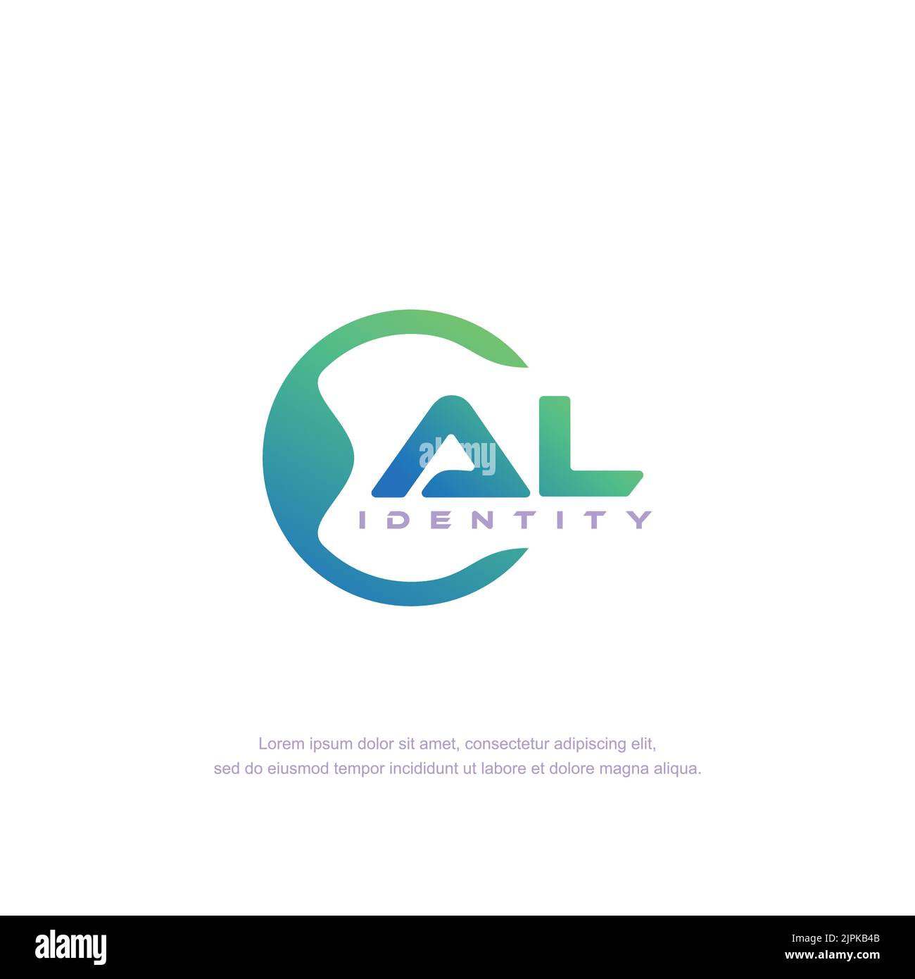 AL Initial letter circular line logo template vector with gradient ...