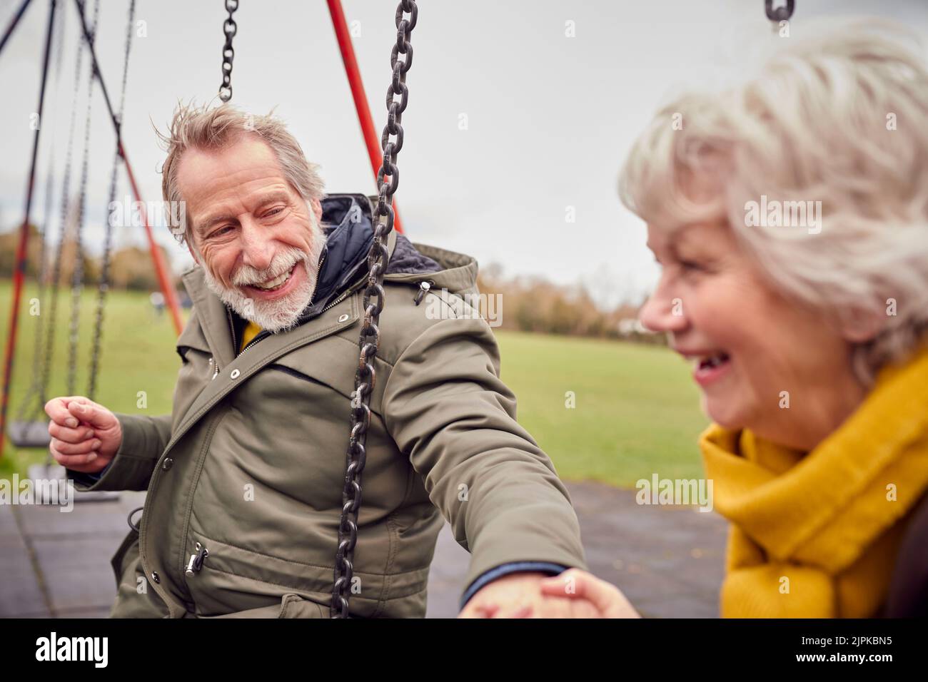 laughing, rocking, young at heart, older couple, laugh, smiling, young ...