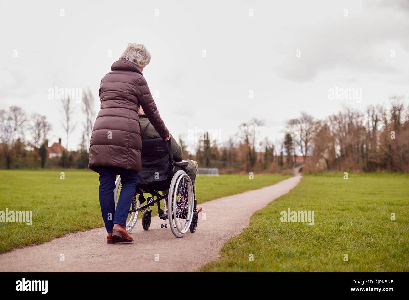 walk, path, wheelchair, older couple, concern, walks, paths ...