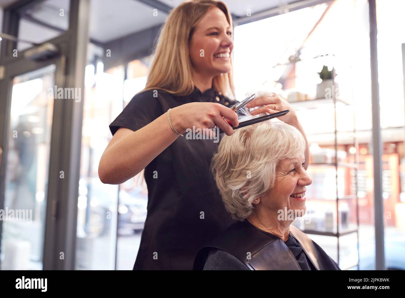 smiling, customer, hairdresser, haircut, smile, client, clients ...