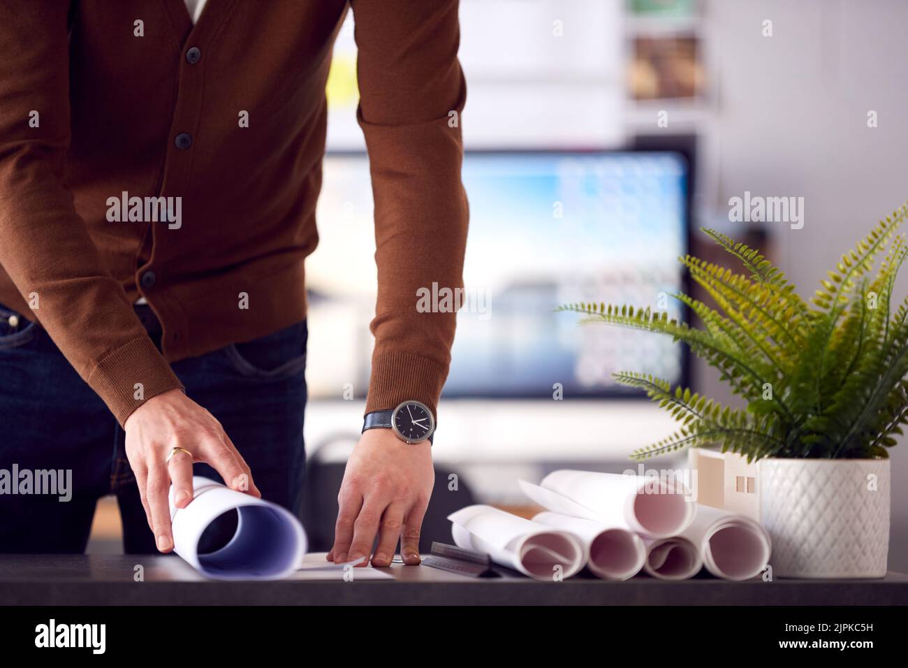 office, blueprint, paper roll, offices, blueprints, floor plan, plan ...