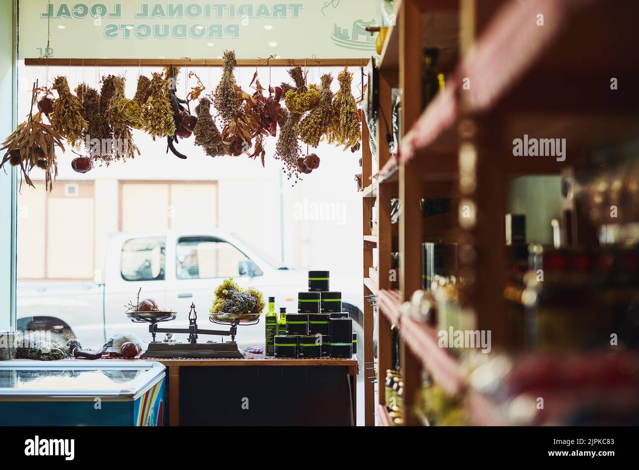 For all your natural needs. a traditional shop Stock Photo - Alamy