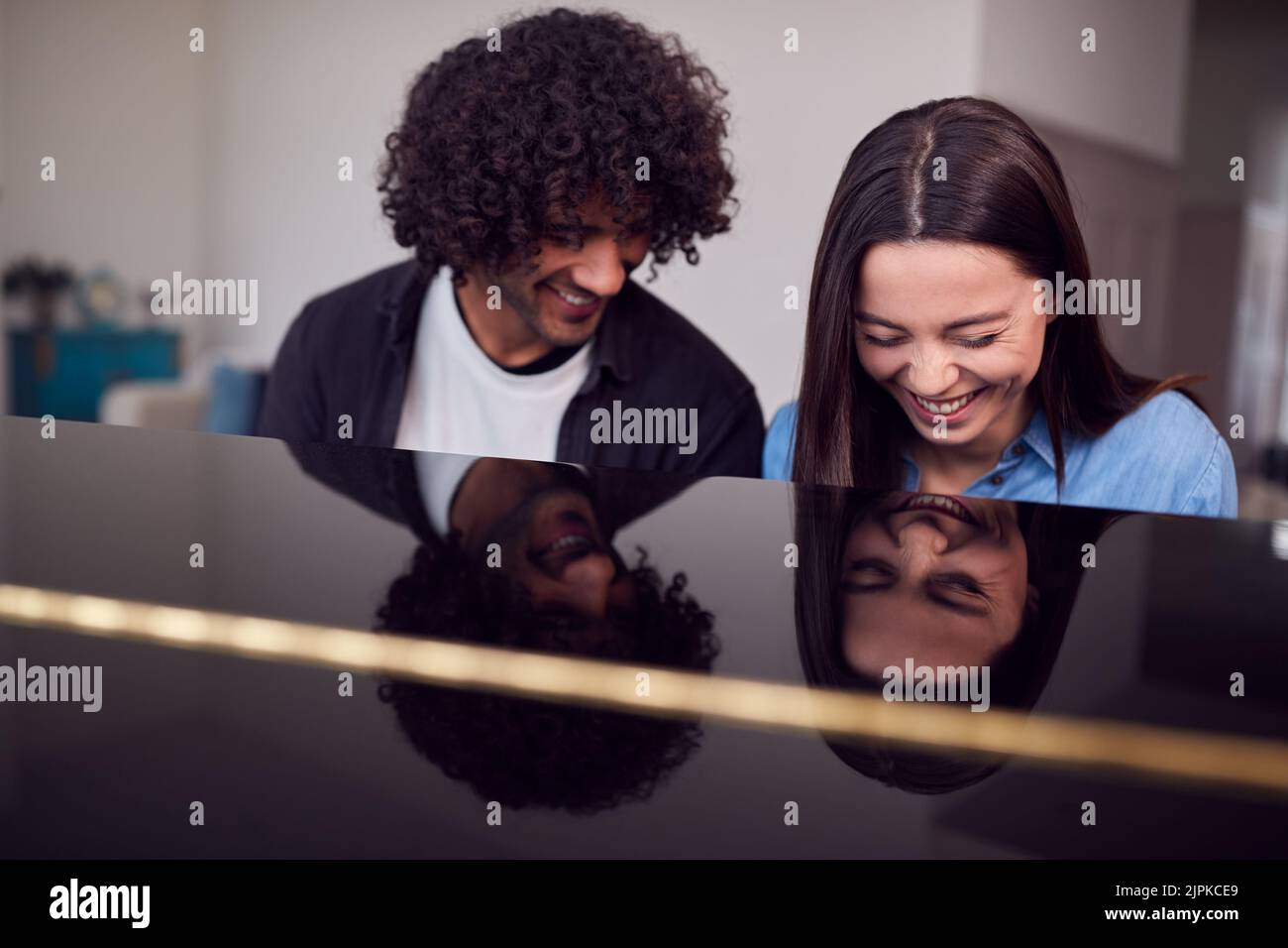 couple, smiling, playing, pairs, smile, play Stock Photo - Alamy