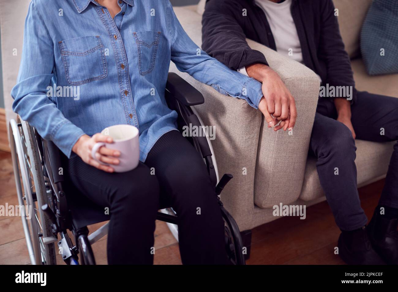 couple, holding hands, wheelchair, disabled, inclusive relationship ...