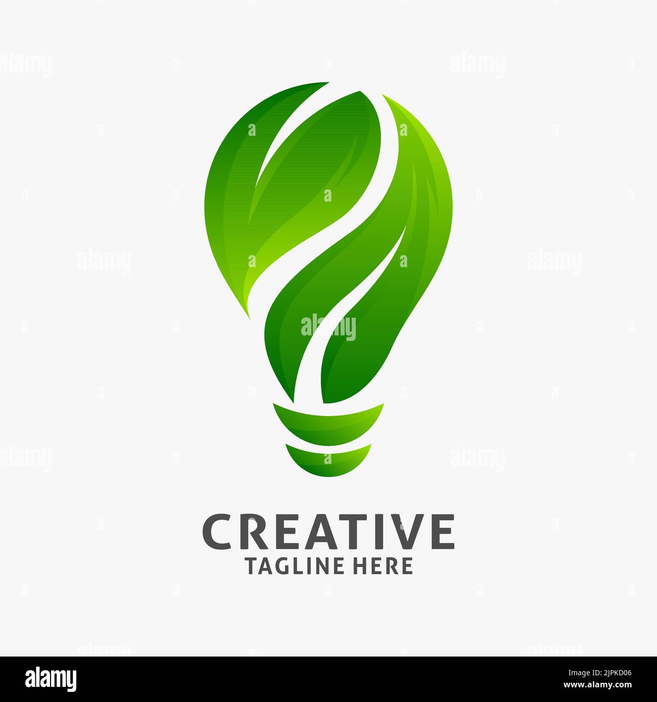 Creative lamp logo in nature leaf design Stock Vector Image & Art - Alamy