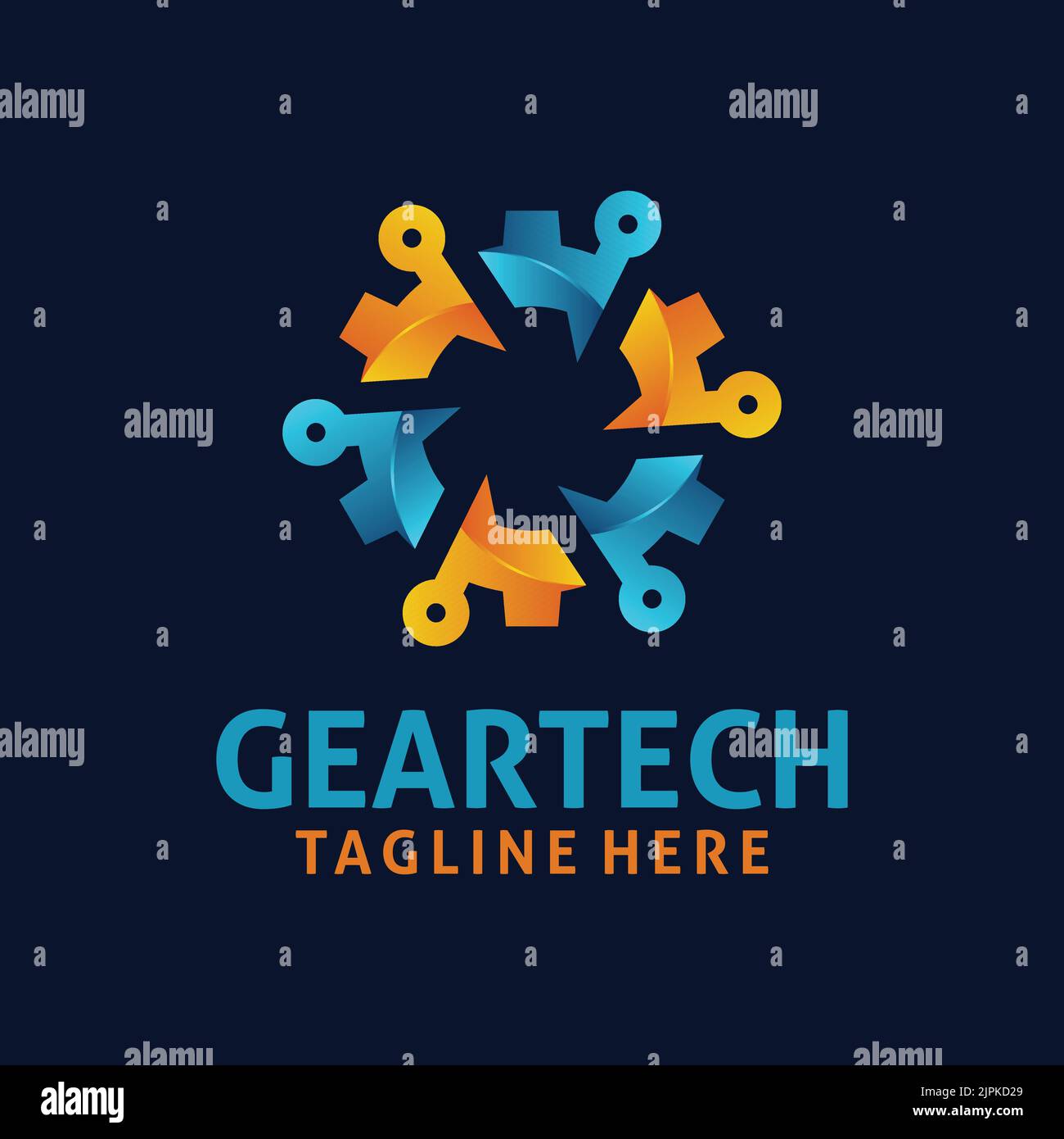Gear tech logo design Stock Vector Image & Art - Alamy