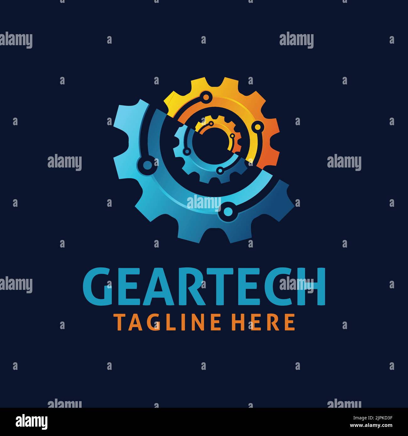 Gear tech logo design Stock Vector Image & Art - Alamy