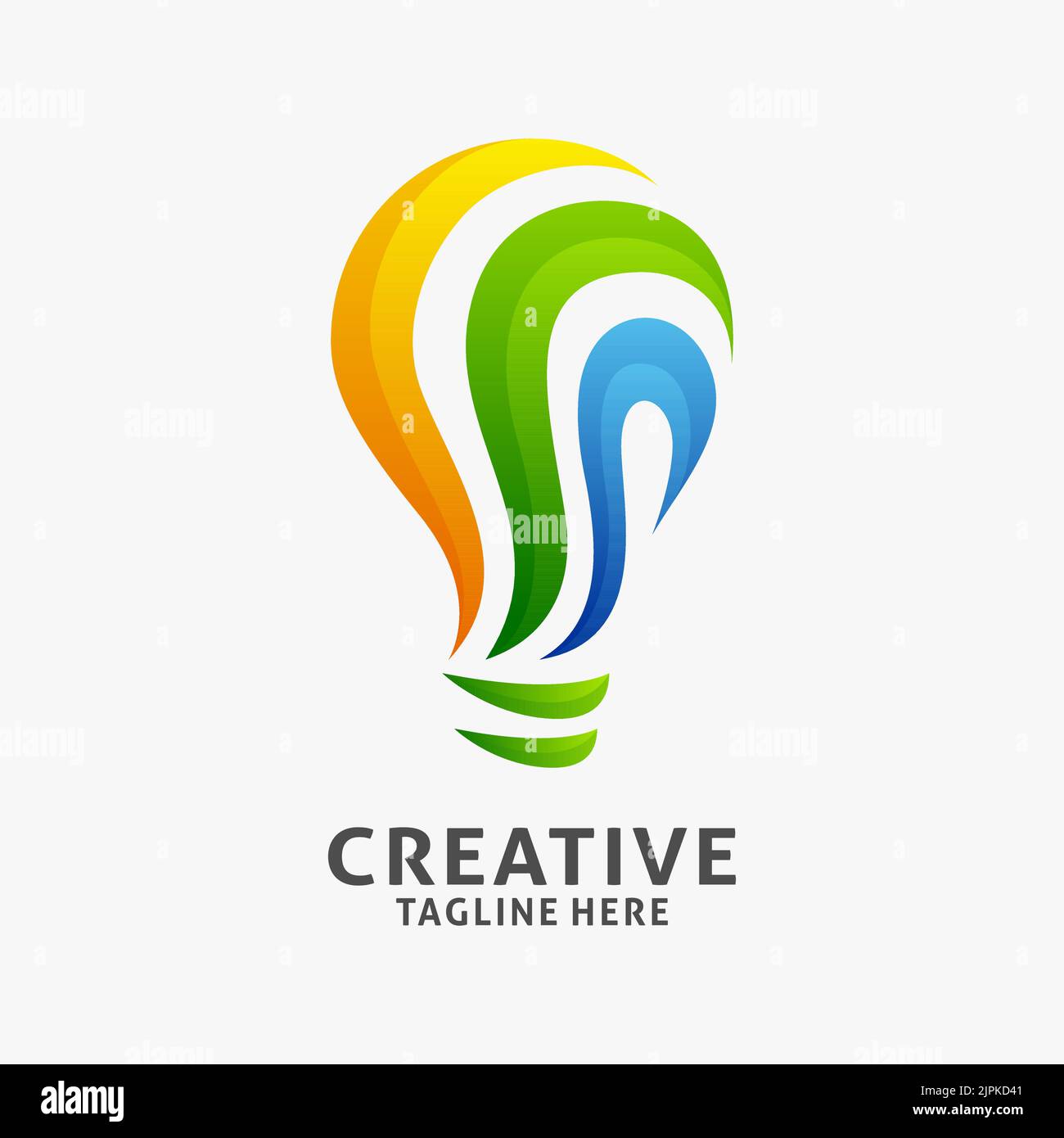 Creative lamp logo design with abstract shape Stock Vector Image & Art ...