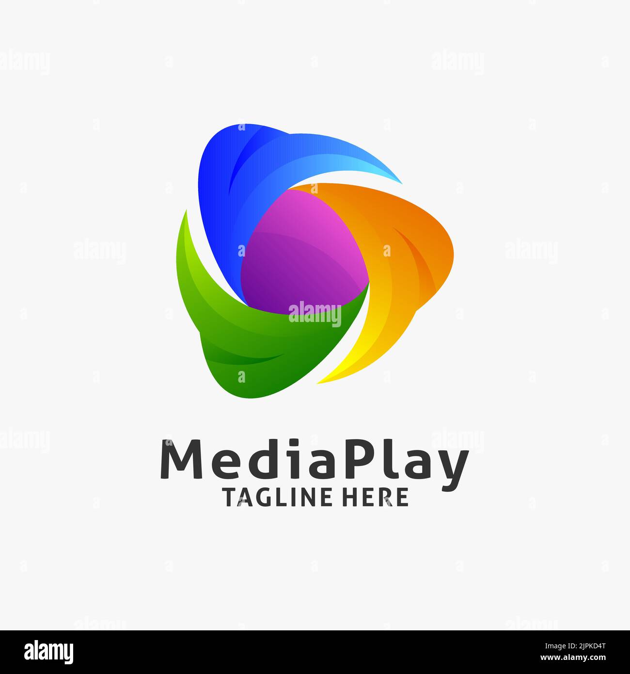 Media play logo design Stock Vector Image & Art - Alamy
