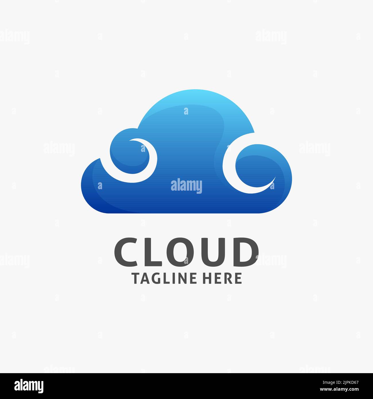 Blue cloud logo design Stock Vector Image & Art - Alamy