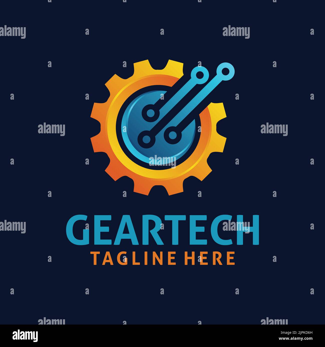 Gear tech logo design Stock Vector Image & Art - Alamy