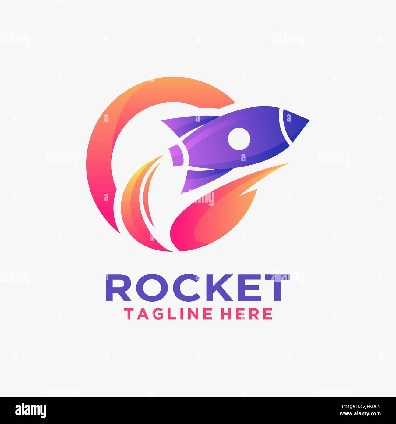 Creative rocket logo design Stock Vector Image & Art - Alamy