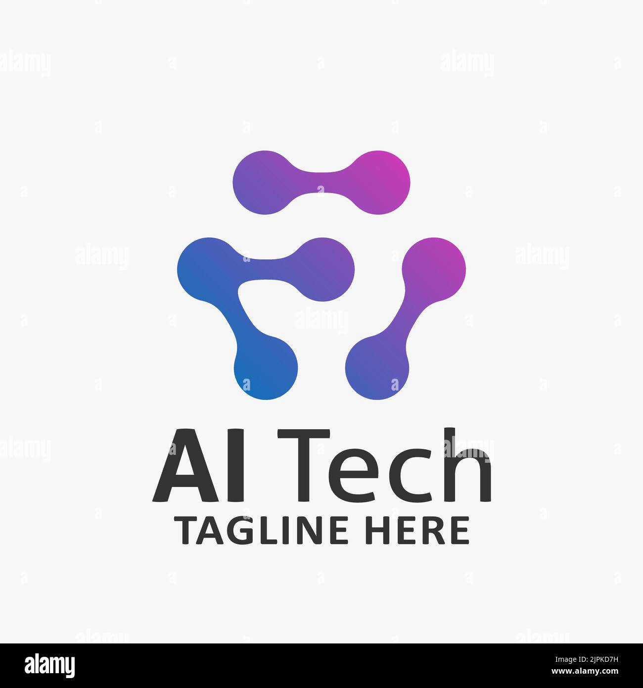 Artificial Intelligence / AI tech logo design Stock Vector Image & Art ...