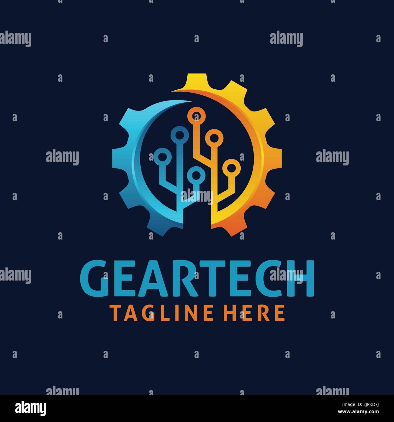 Gear tech logo design Stock Vector Image & Art - Alamy