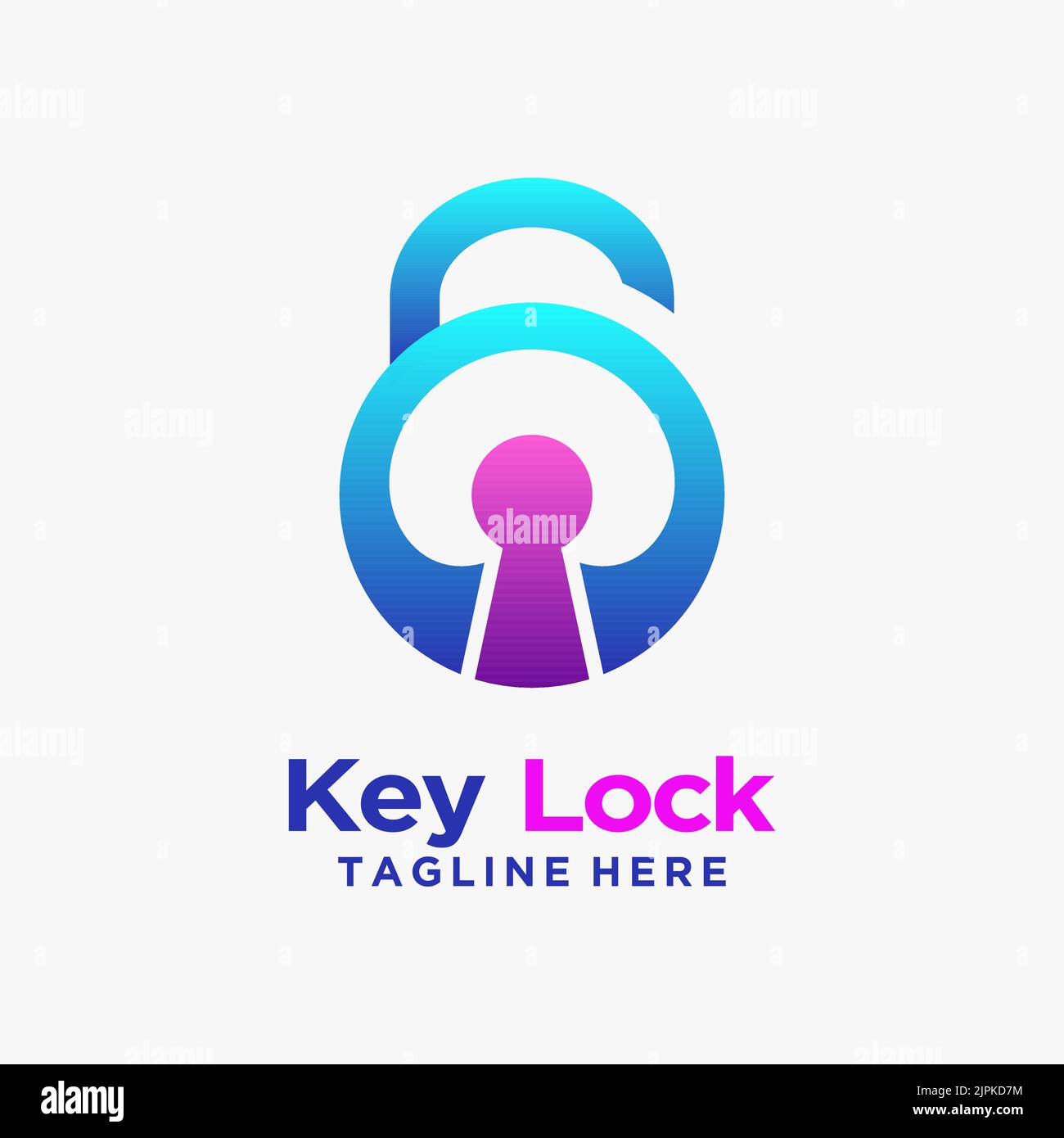 Key lock logo design Stock Vector Image & Art - Alamy
