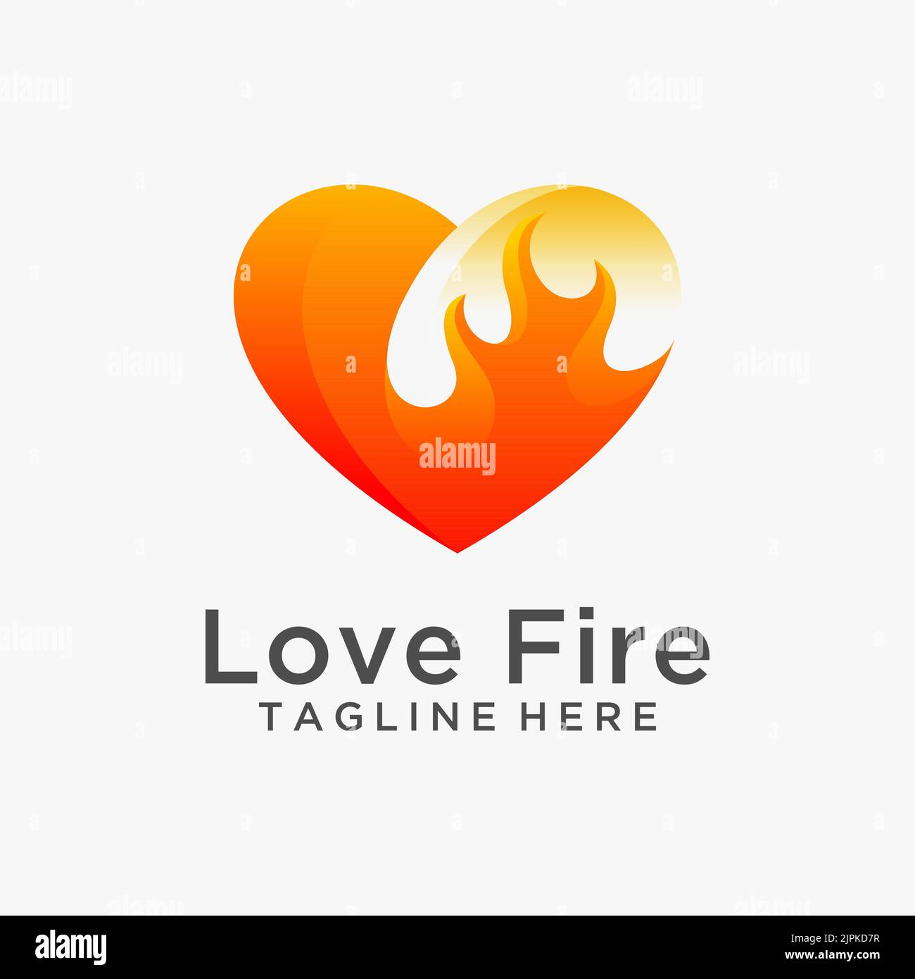 Love fire logo design Stock Vector Image & Art - Alamy