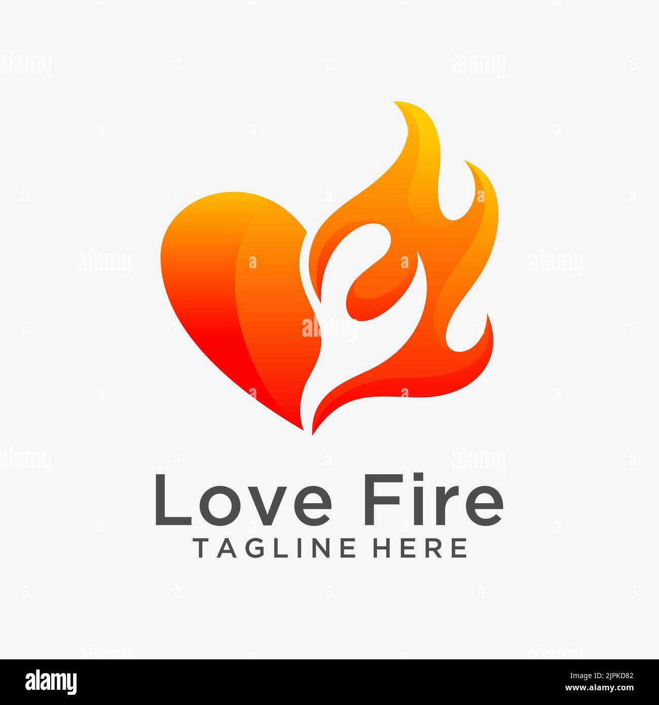 Love fire logo design Stock Vector Image & Art - Alamy