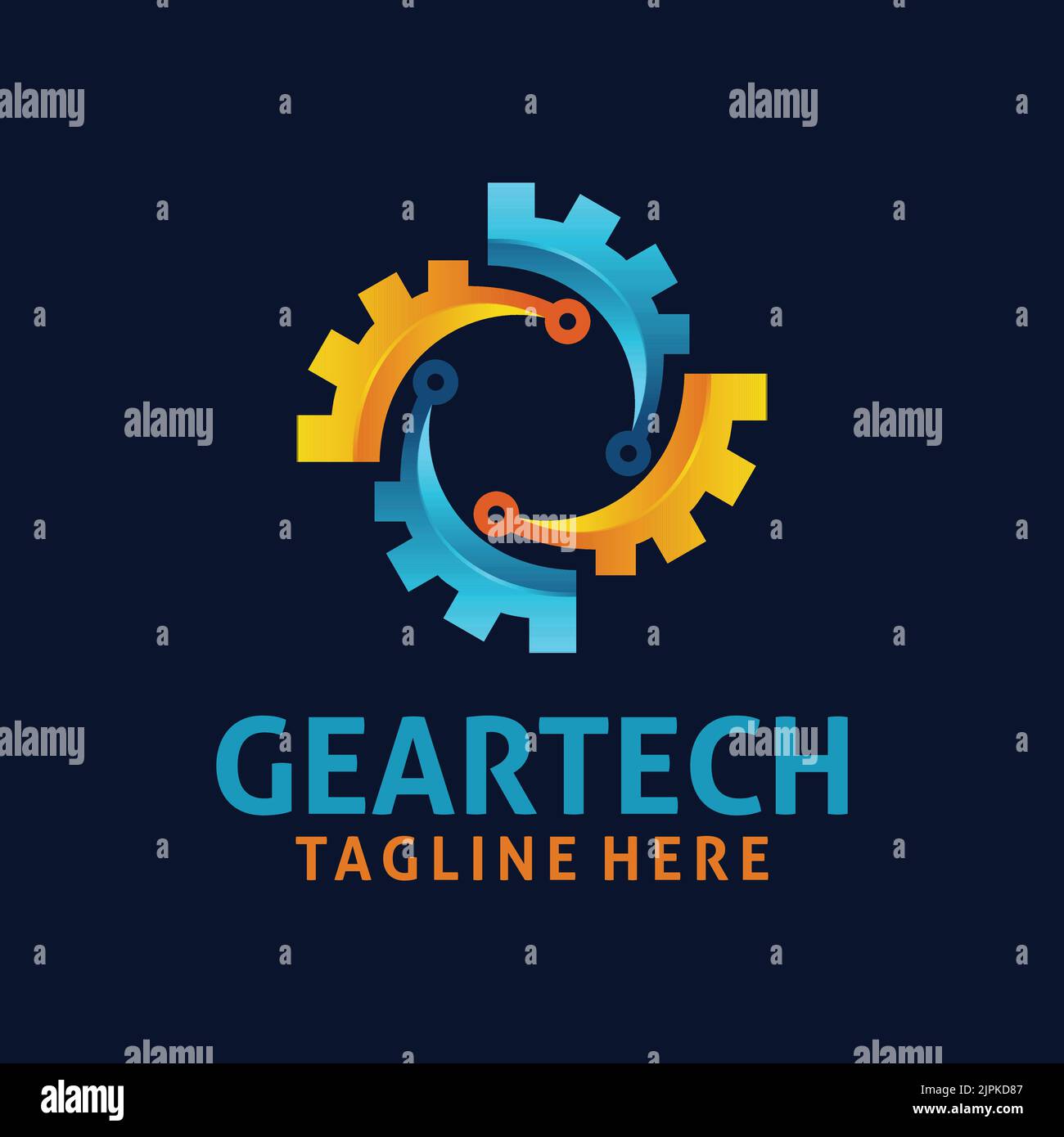 Gear tech logo design Stock Vector Image & Art - Alamy