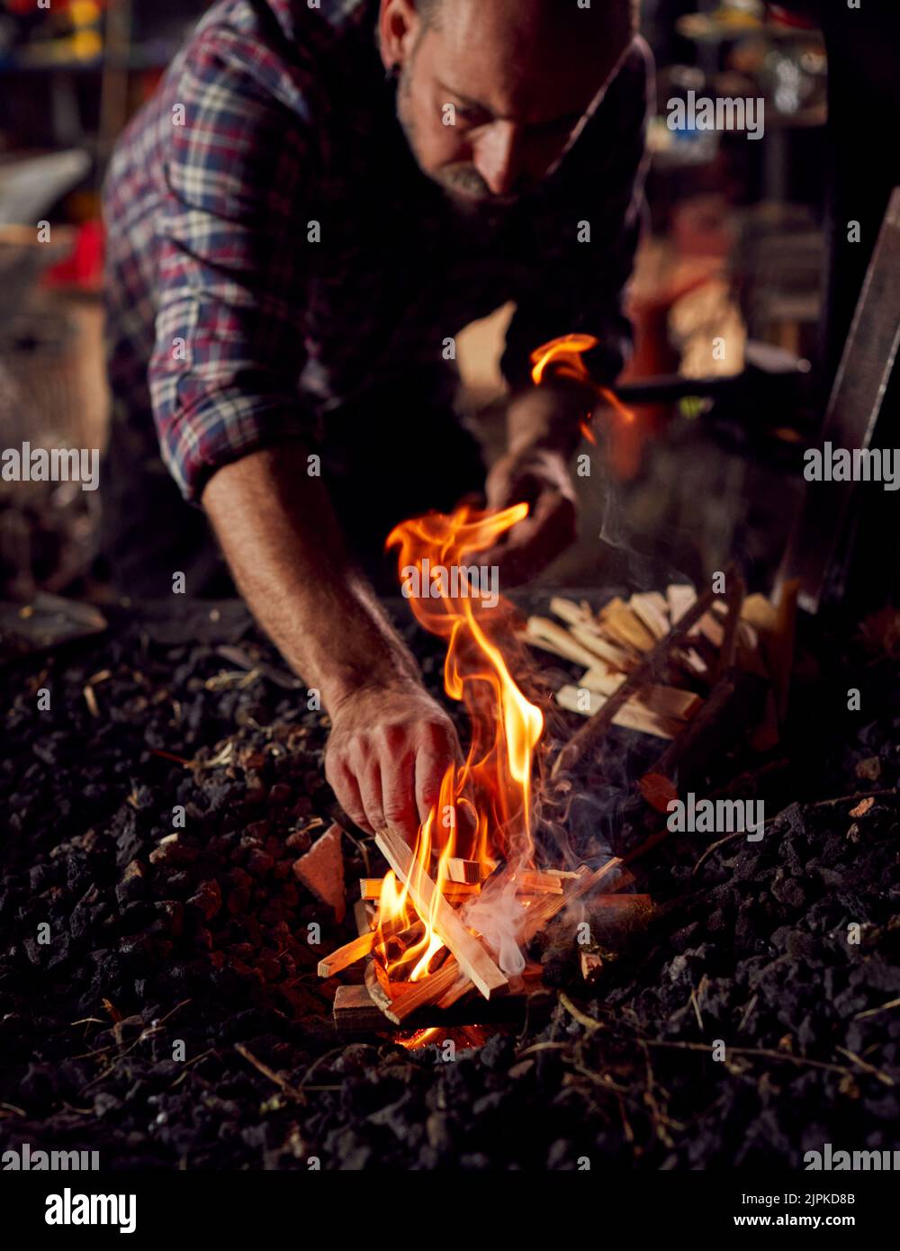 fire, blacksmith shop, blacksmith, fires, blacksmith shops, blacksmiths ...