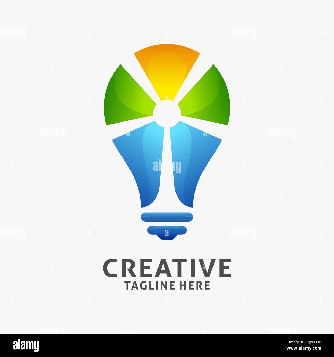 Creative lamp logo design with colors shine Stock Vector Image & Art ...