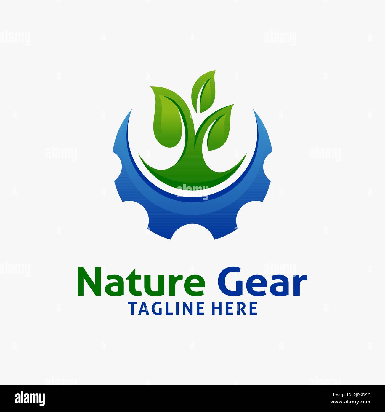 Nature gear logo design Stock Vector Image & Art - Alamy