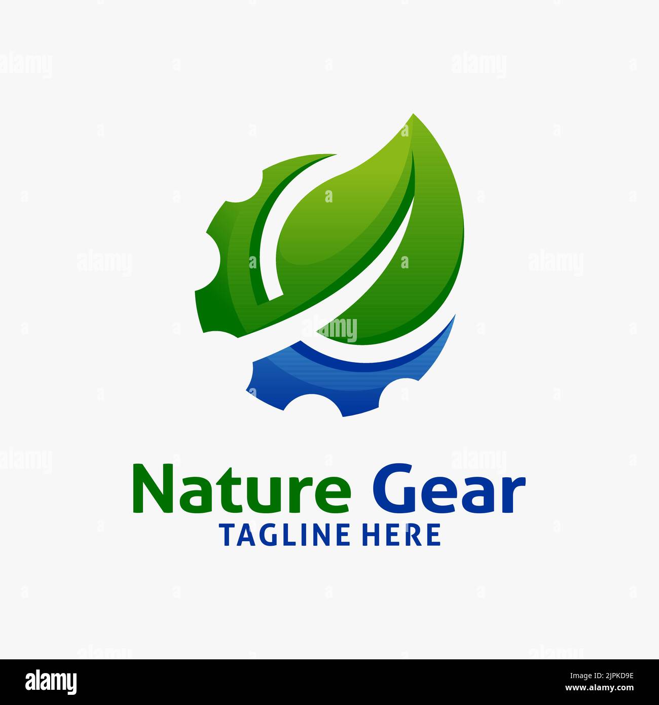 Nature gear logo design Stock Vector Image & Art - Alamy