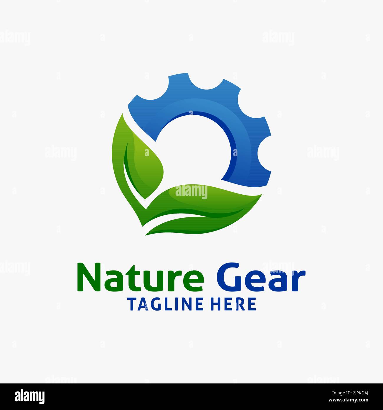 Nature gear logo design Stock Vector Image & Art - Alamy