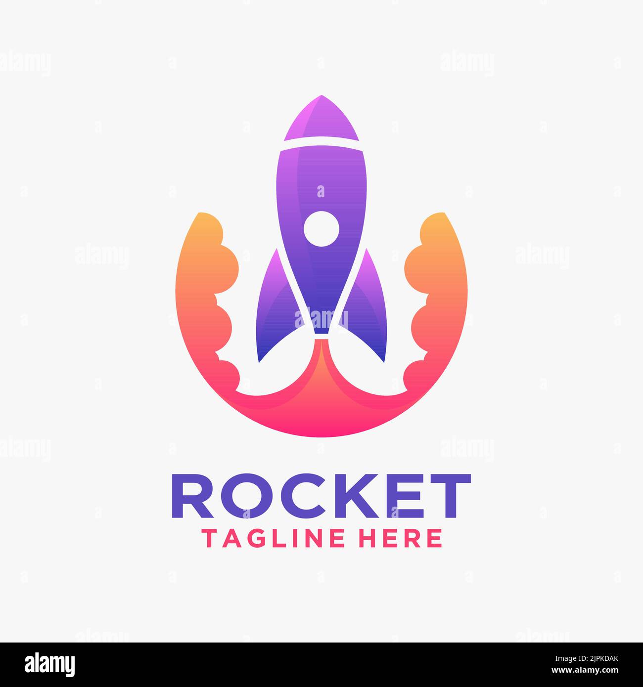 Creative rocket logo design Stock Vector Image & Art - Alamy