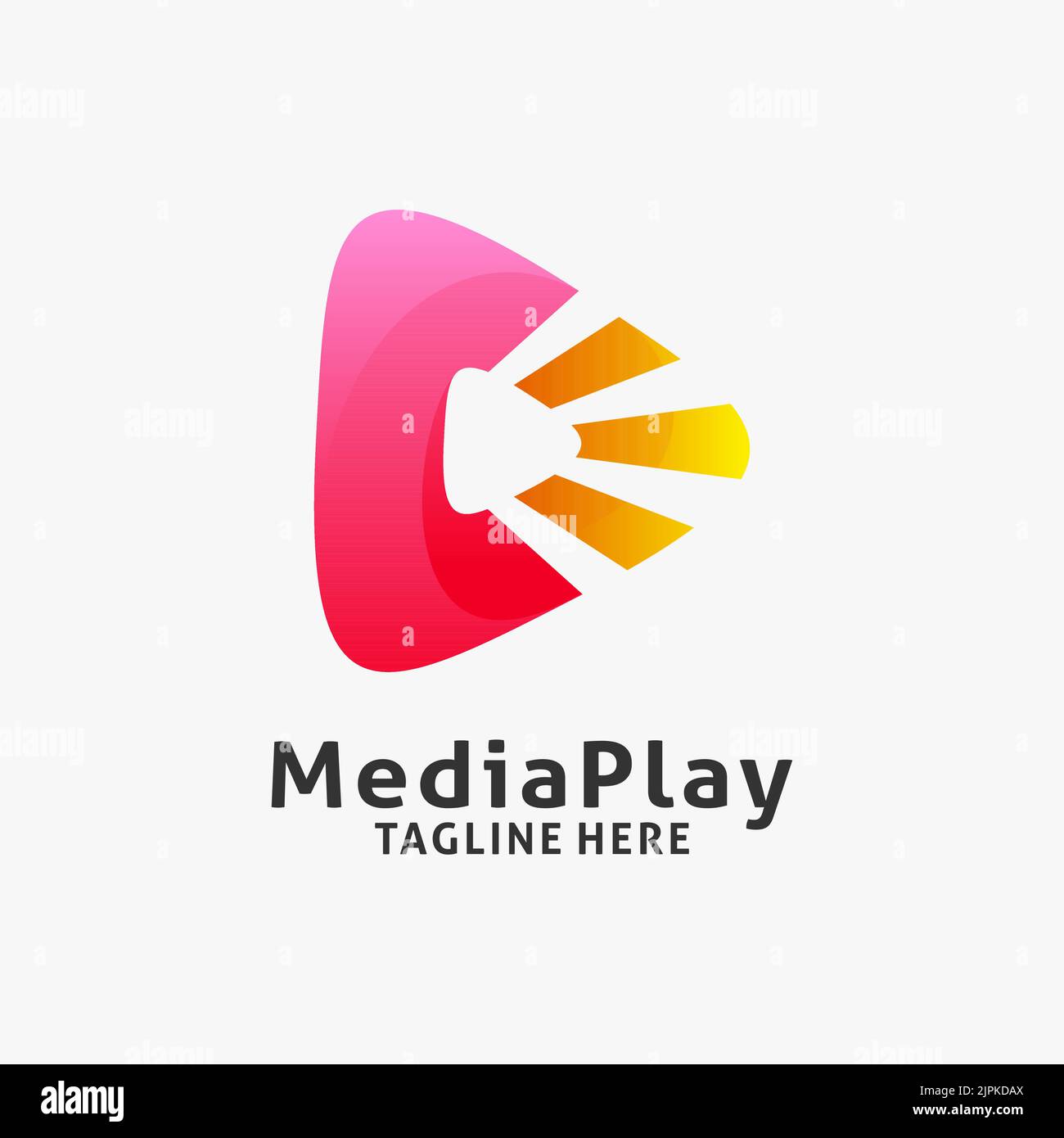 Media play logo design Stock Vector Image & Art - Alamy