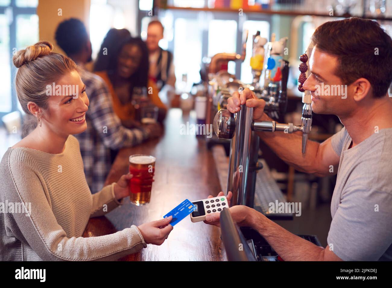 flirting, paying, cashless, customer, bartender, client, clients ...