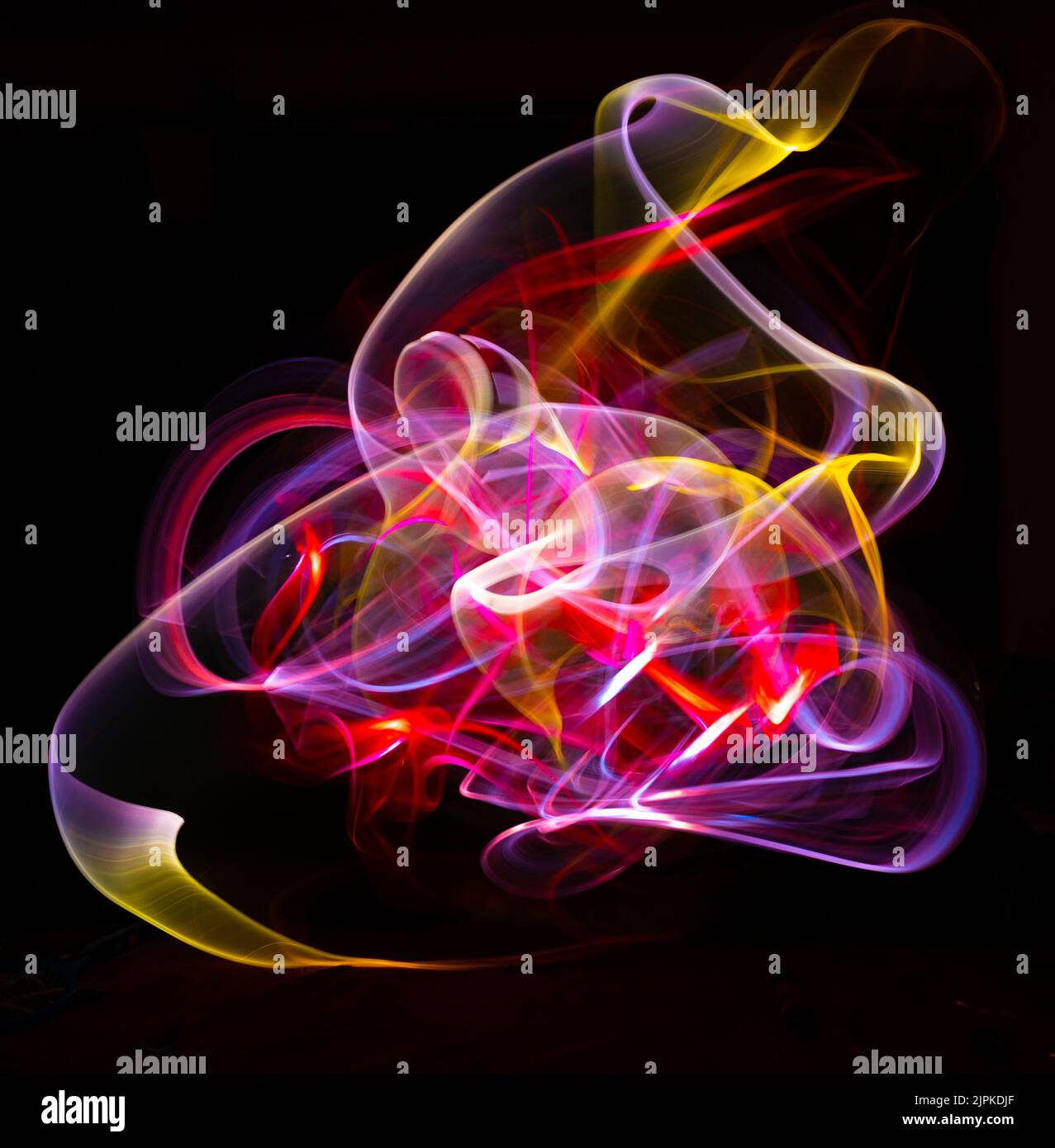 Abstract representation of a galaxy. Illustration made with colored ...