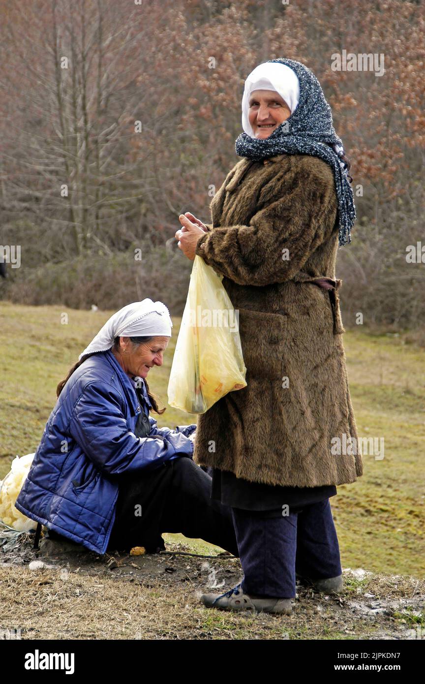 Albanian peasant women, rural Albania Stock Photo - Alamy