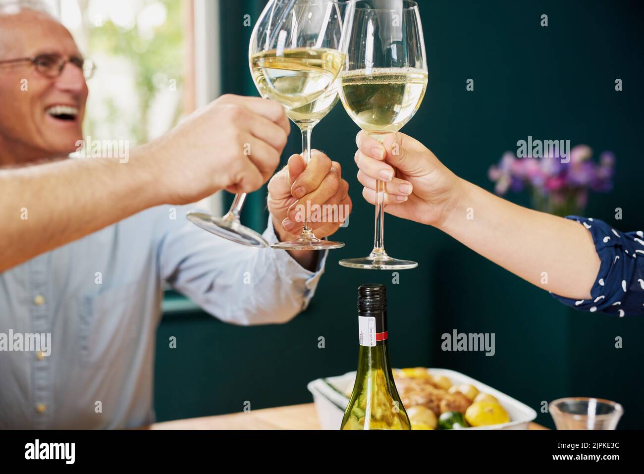 Its great to have everyone together. Closeup of a cheerful family ...