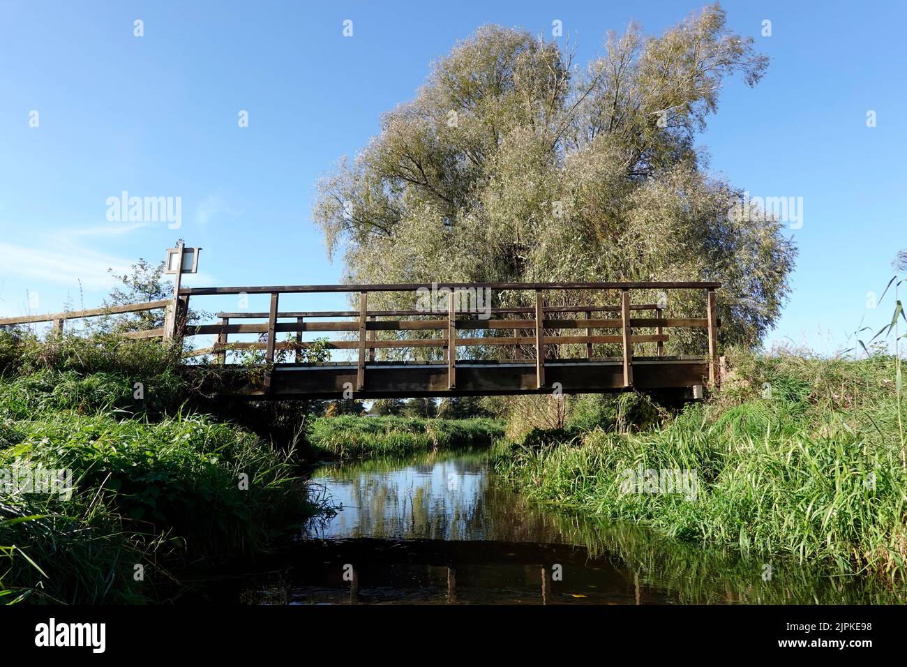river, wooden bridge, wipperau, rivers, wooden bridges Stock Photo - Alamy