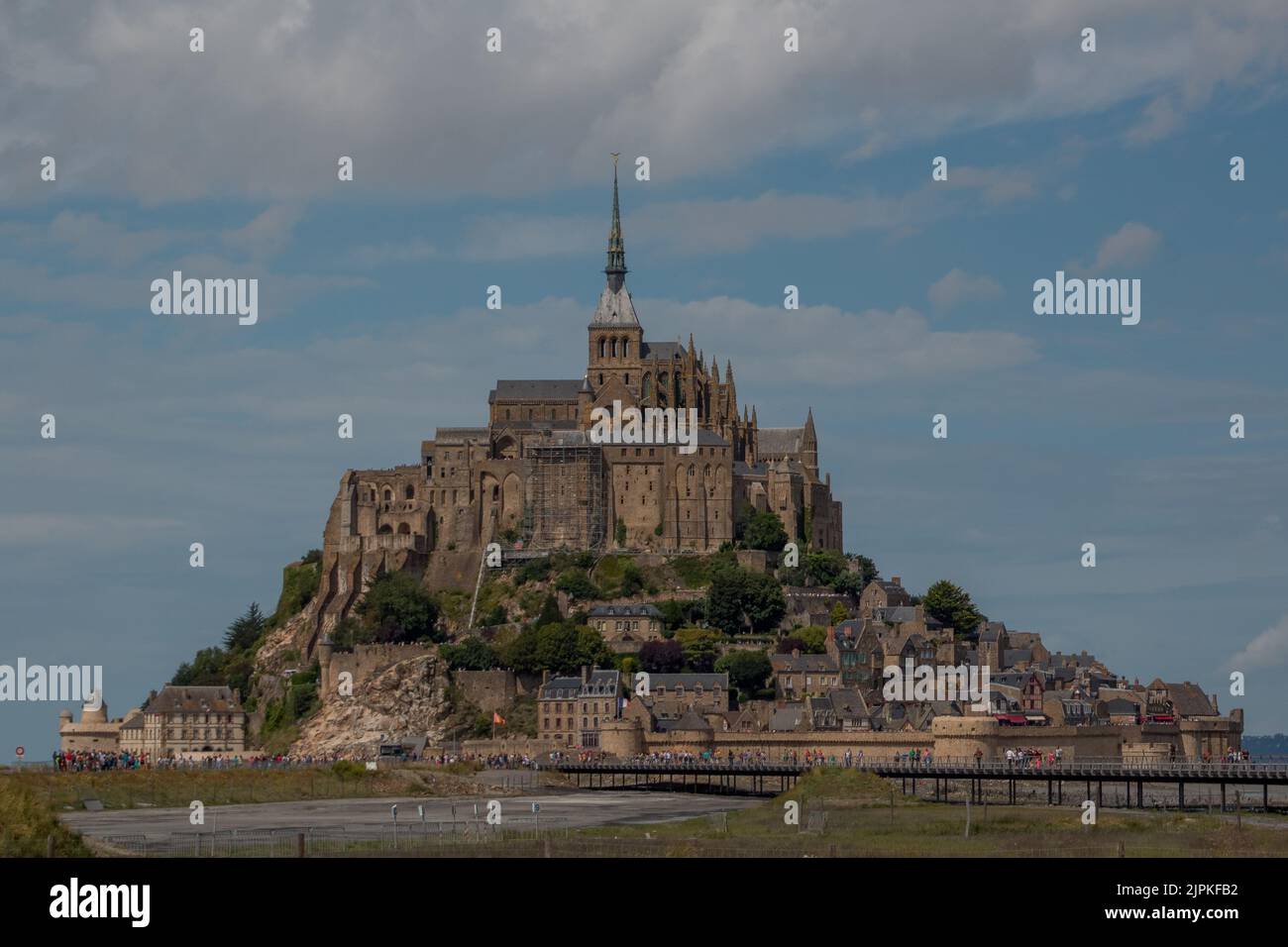 The famous Mont Saint Michel in France on a cloudy day Stock Photo - Alamy