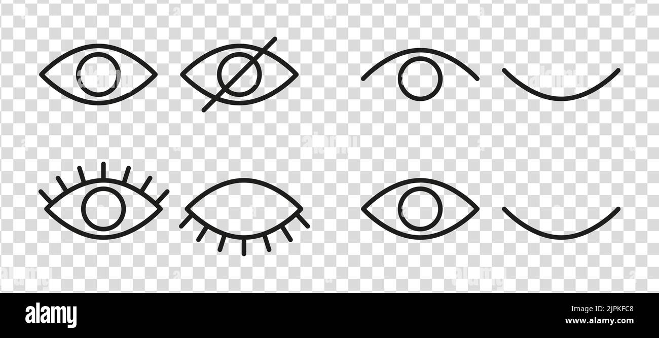 Password hidding icons set. Icons for data privacy and sensitive ...