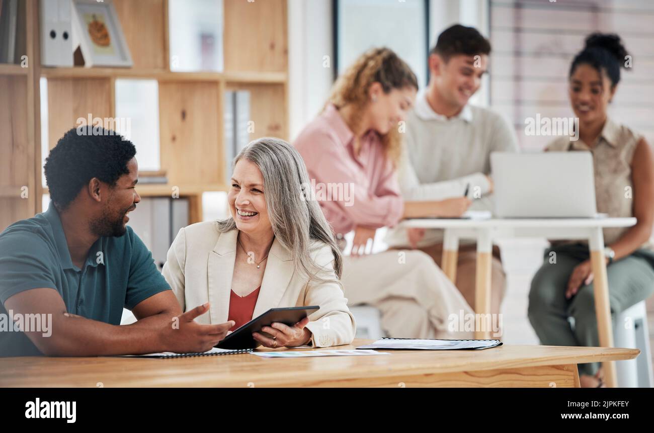 Teamwork, planning and strategy with female leader, senior boss and ...