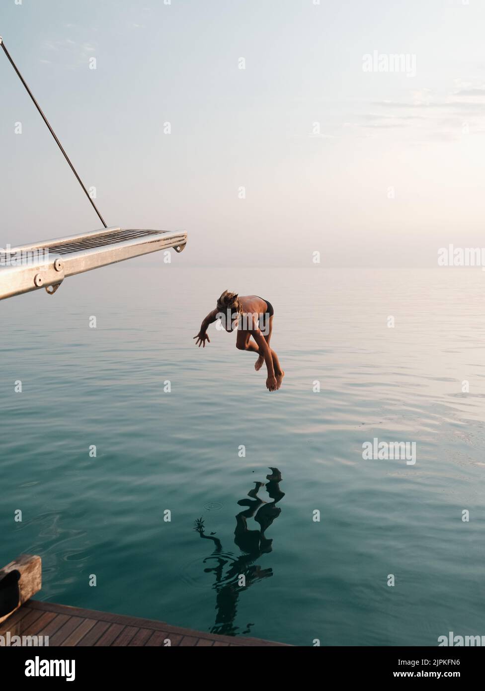 Child diving sea hi-res stock photography and images - Alamy